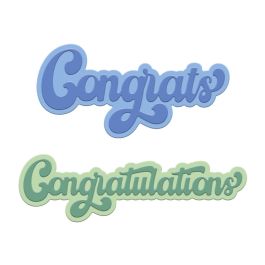 Bold Congrats & Congratulations Word Dies