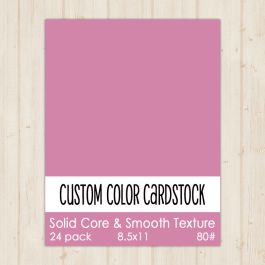 Berry Mauve Custom Color Cardstock 24 Pack 80# 8.5x11