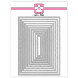 5x7 Dotted Rectangle Nested Die Set