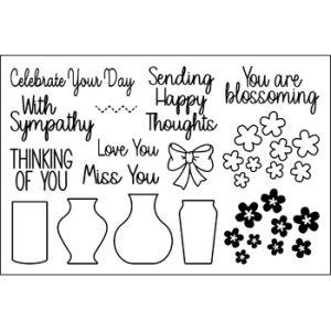 Thoughtful Flower Solids Clear Stamp Set